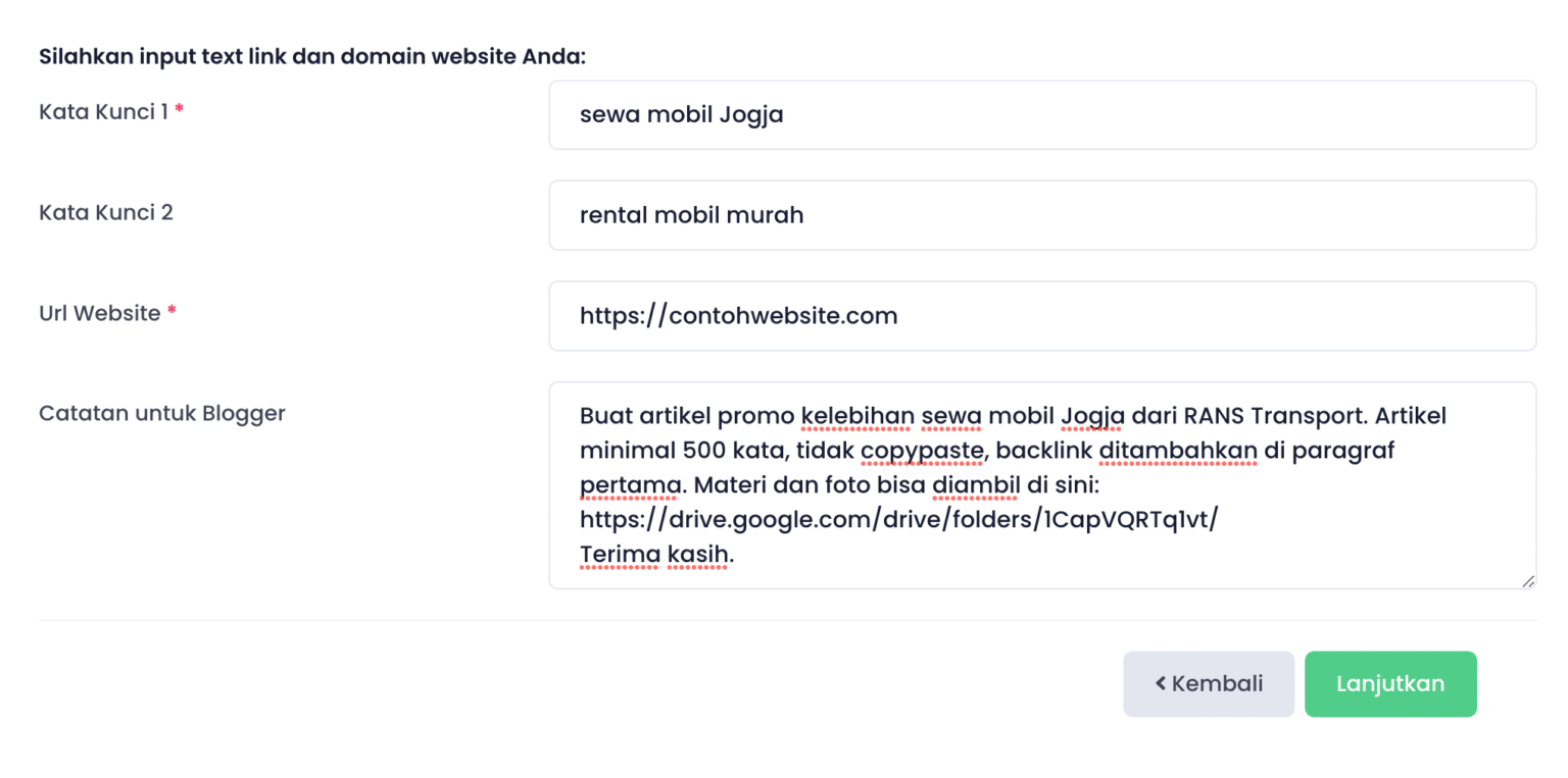 Tutorial Cara Beli Backlink Murah dari Blogger