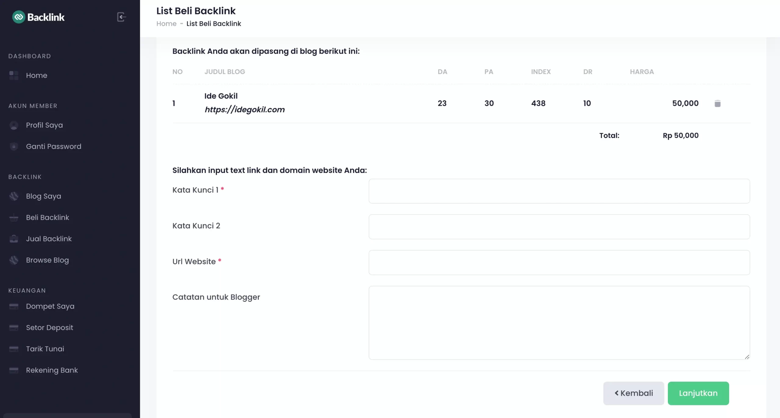 Tutorial Cara Beli Backlink Murah dari Blogger