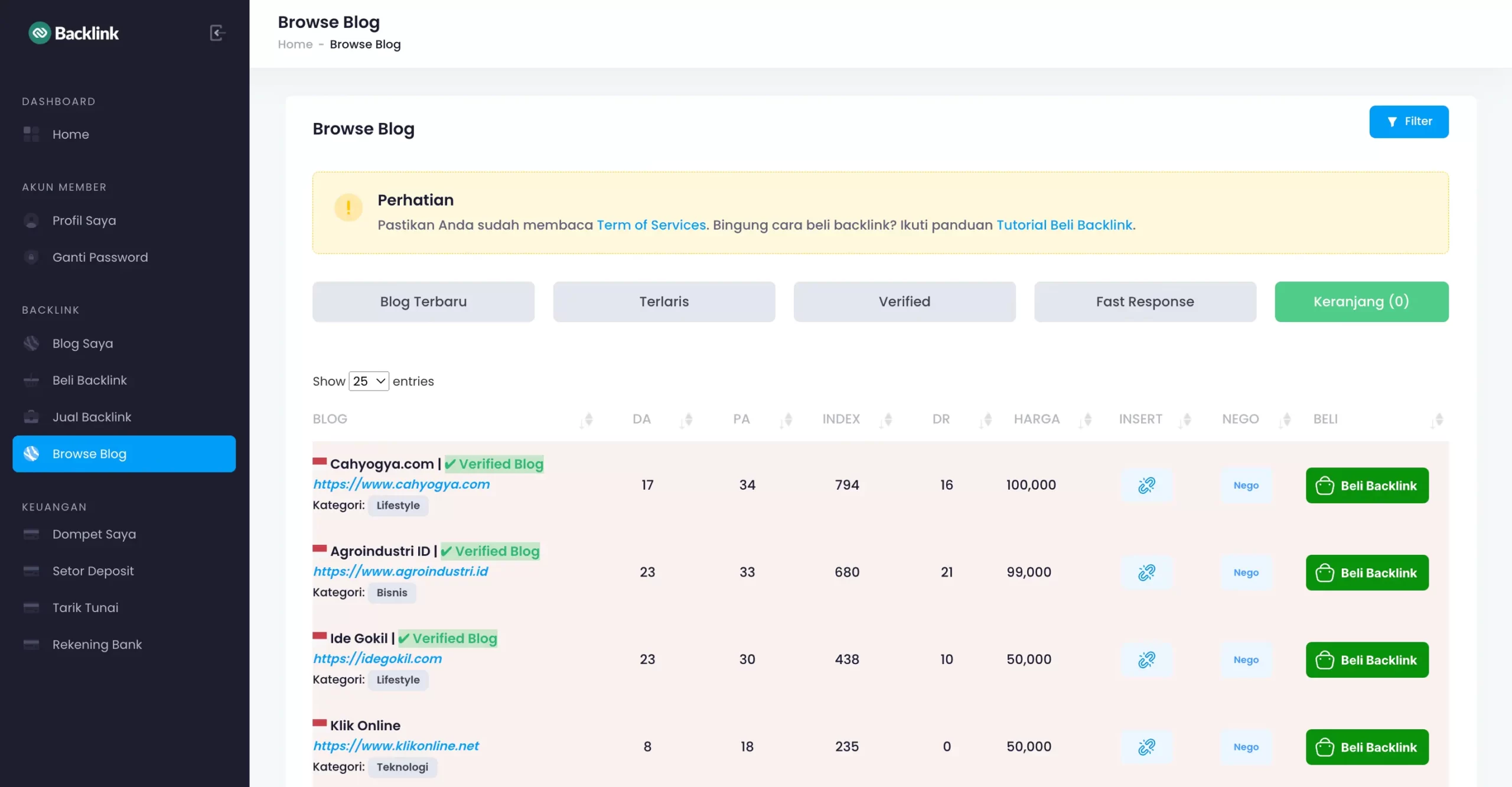 Tutorial Cara Beli Backlink Murah dari Blogger